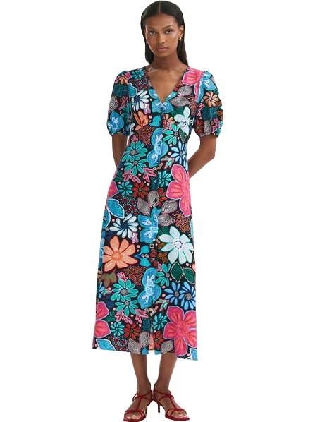 FINERY LONDON Sarah Floral Button Down Midi Dress